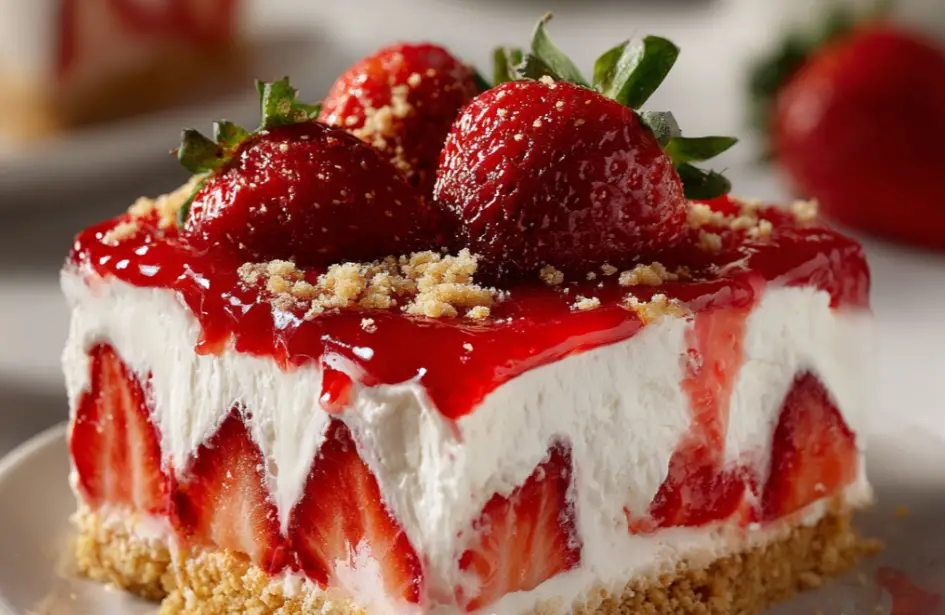 Berrylicious Strawberry Crunch Cake: The Showstopping No-Bake Dessert ...