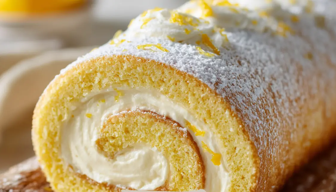 Lemon Cream Swiss Roll – A Light, Zesty, and Elegant Dessert