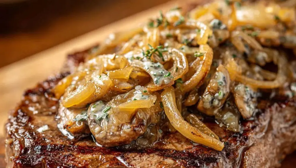 Ribeye Steak with French Onions & Mushrooms: A Restaurant-Quality ...