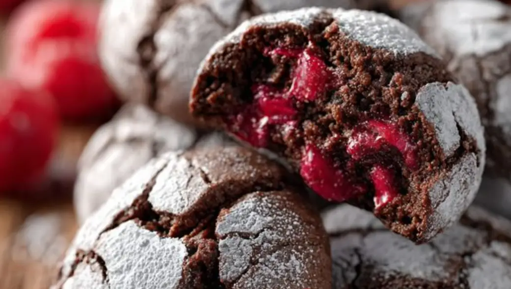 Chocolate Raspberry Crinkles: Rich, Fudgy Cookies with a Burst of Berry ...
